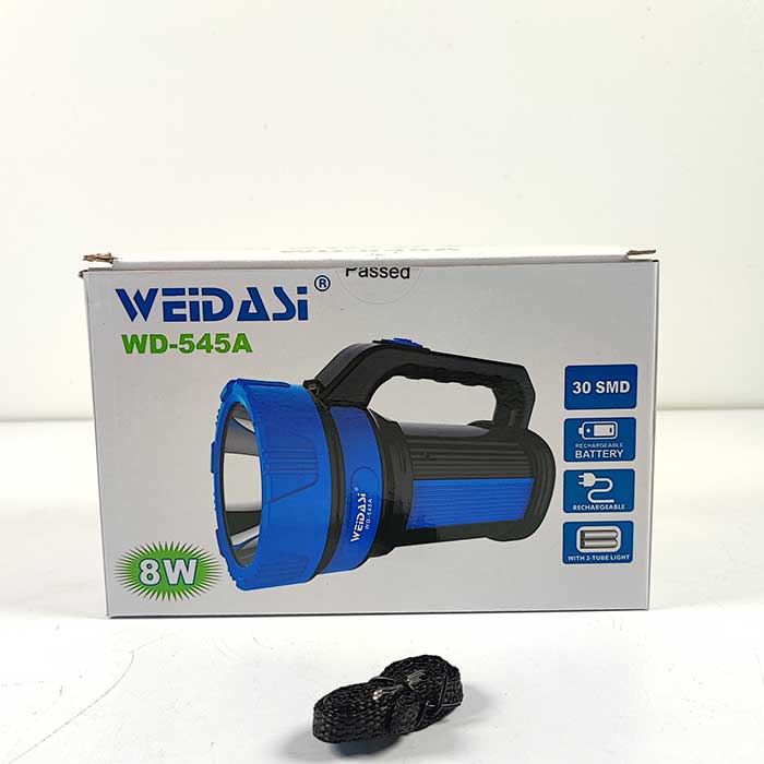 چراغ قوه شارژی 8 وات دستی WEIDASI مدل WD-545A- خرید ارزان